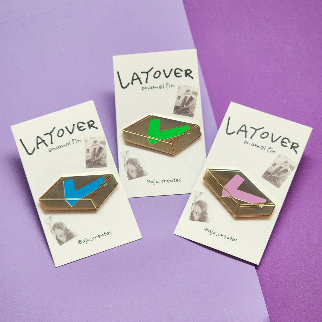 Layover Enamel Pin | 3 Colors - Etsy
