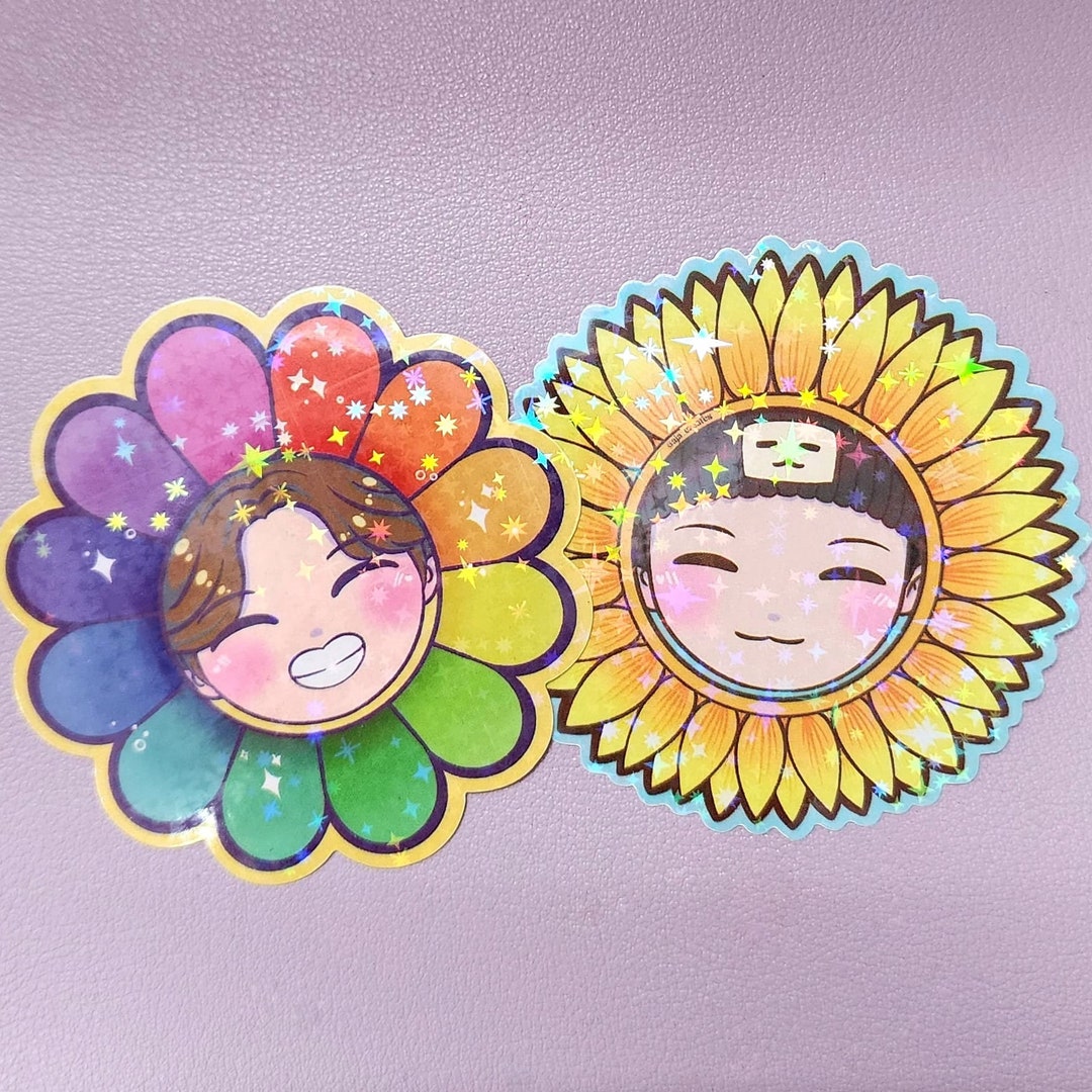 SOPE Flower Vinyl Hologram Sticker - Etsy