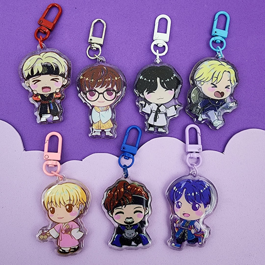 Hanbok Bangtan Keychain | Epoxy Finish - Etsy