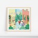 Snowy Street Illustration Printable Wall Art Poster, Cute Baby Room ...