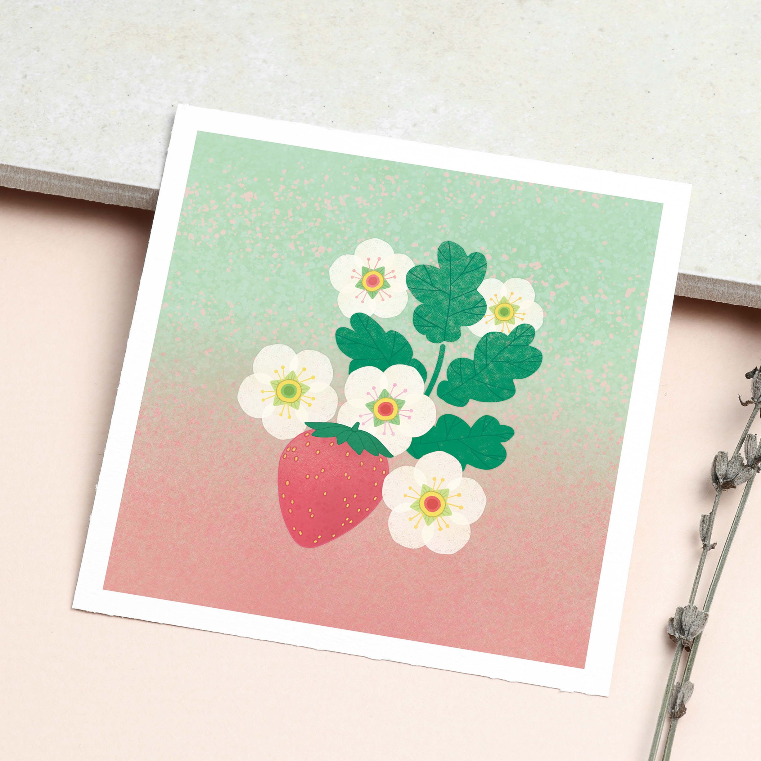 Strawberry Printable Wall Art, Cute Illustration Poster, Nursery Prints ...