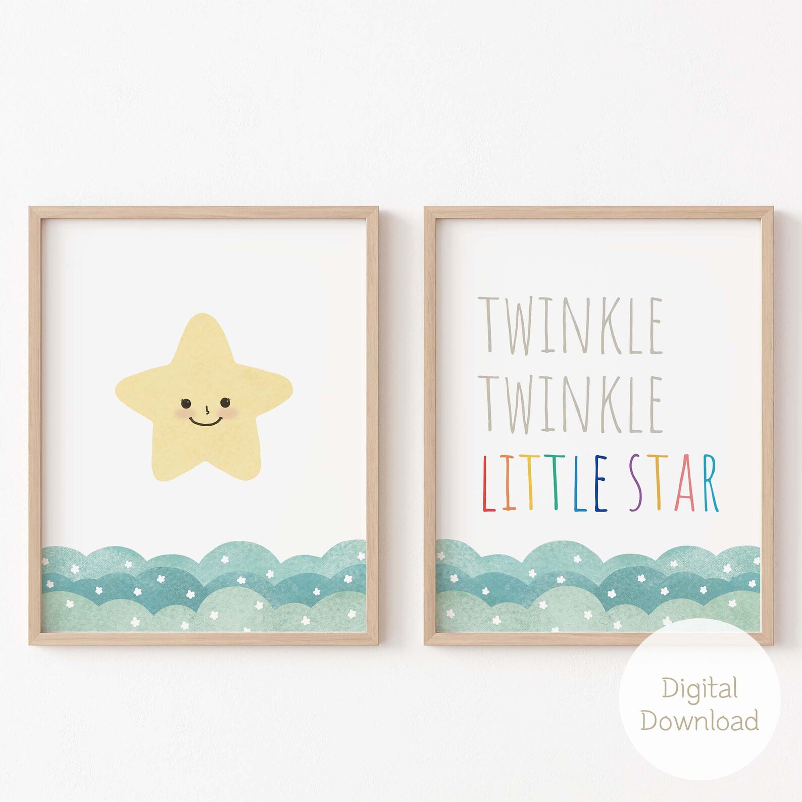 Twinkle Twinkle Little Star Nursery Wall Art Set / Nursery Set | Etsy