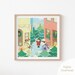 Snowy Street Illustration Printable Wall Art Poster, Cute Baby Room ...