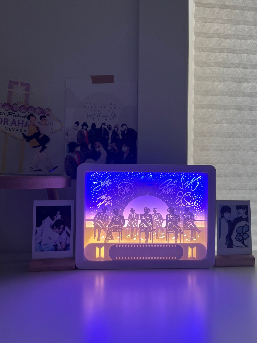 BTS IDOL LED Lightbox 3D Papercut Lightbox Shadow Box - Etsy