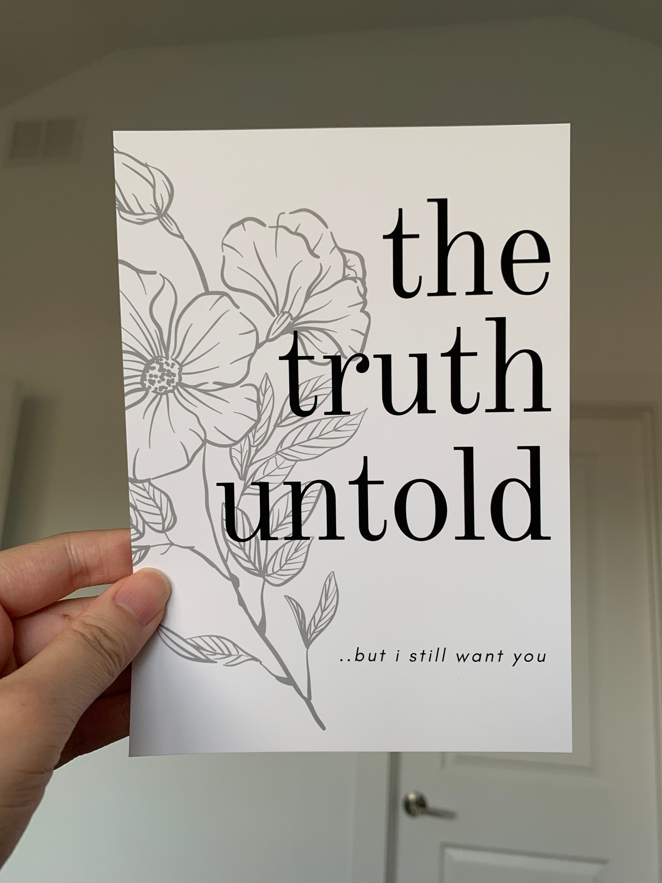 BTS the Truth Untold Art Print: Minimalist Floral Room Decor - Etsy