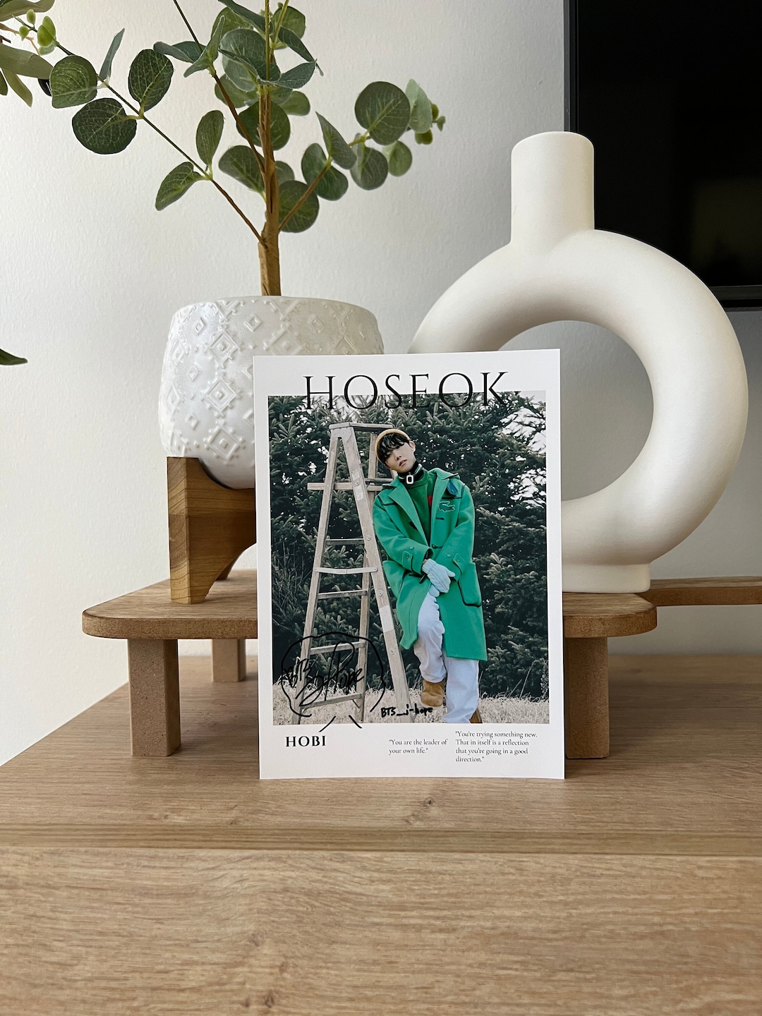 BTS JHOPE Art Print W/ Inspiring Quotes and Signature for Wall - Etsy