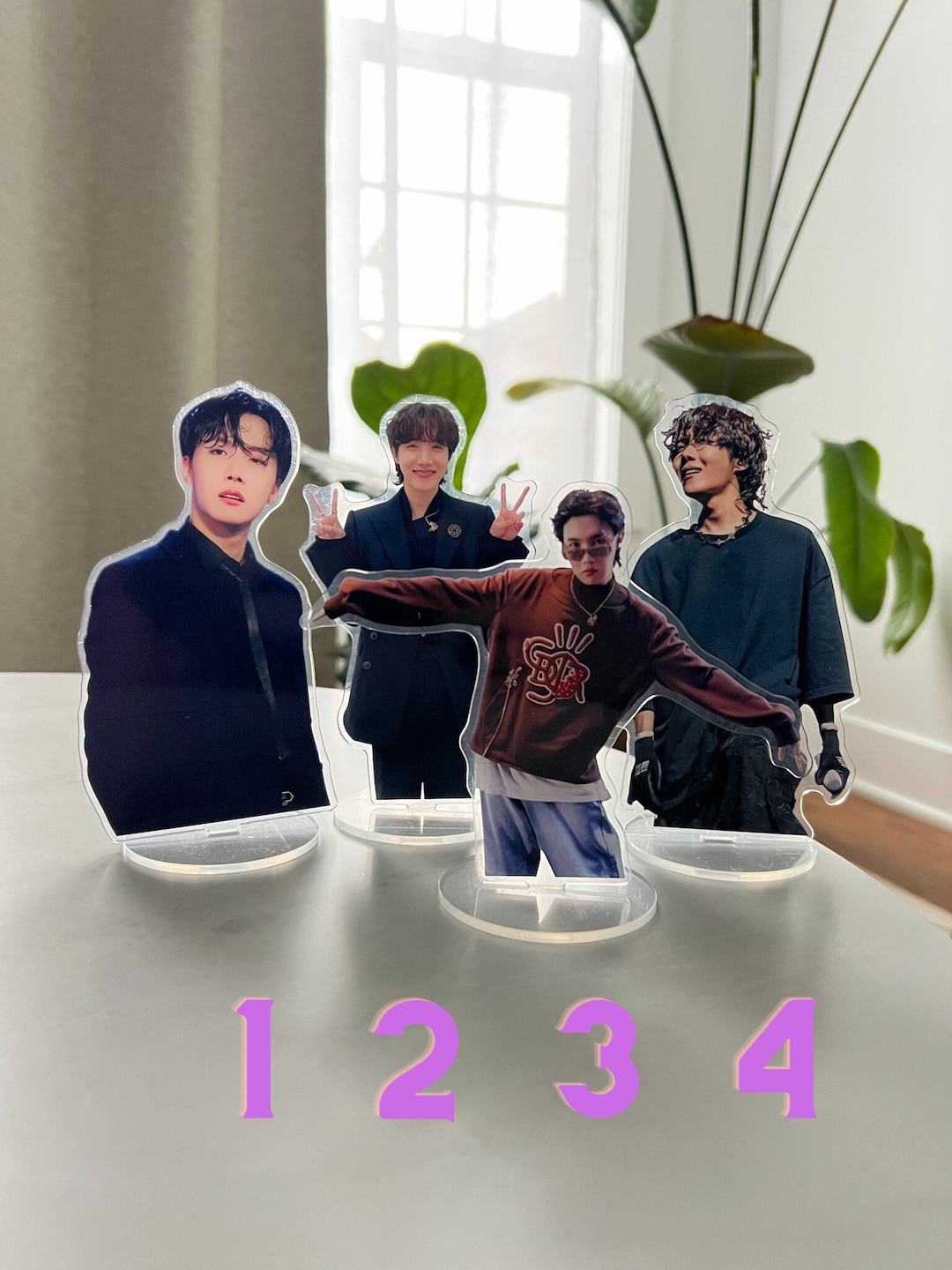 Hobi in Black Suit Standee, Hobi With Peace Signs Standee, Hobi With ...