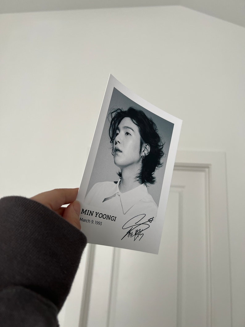 BTS SUGA Art Print With His Signature for Decorating Room Wall ...