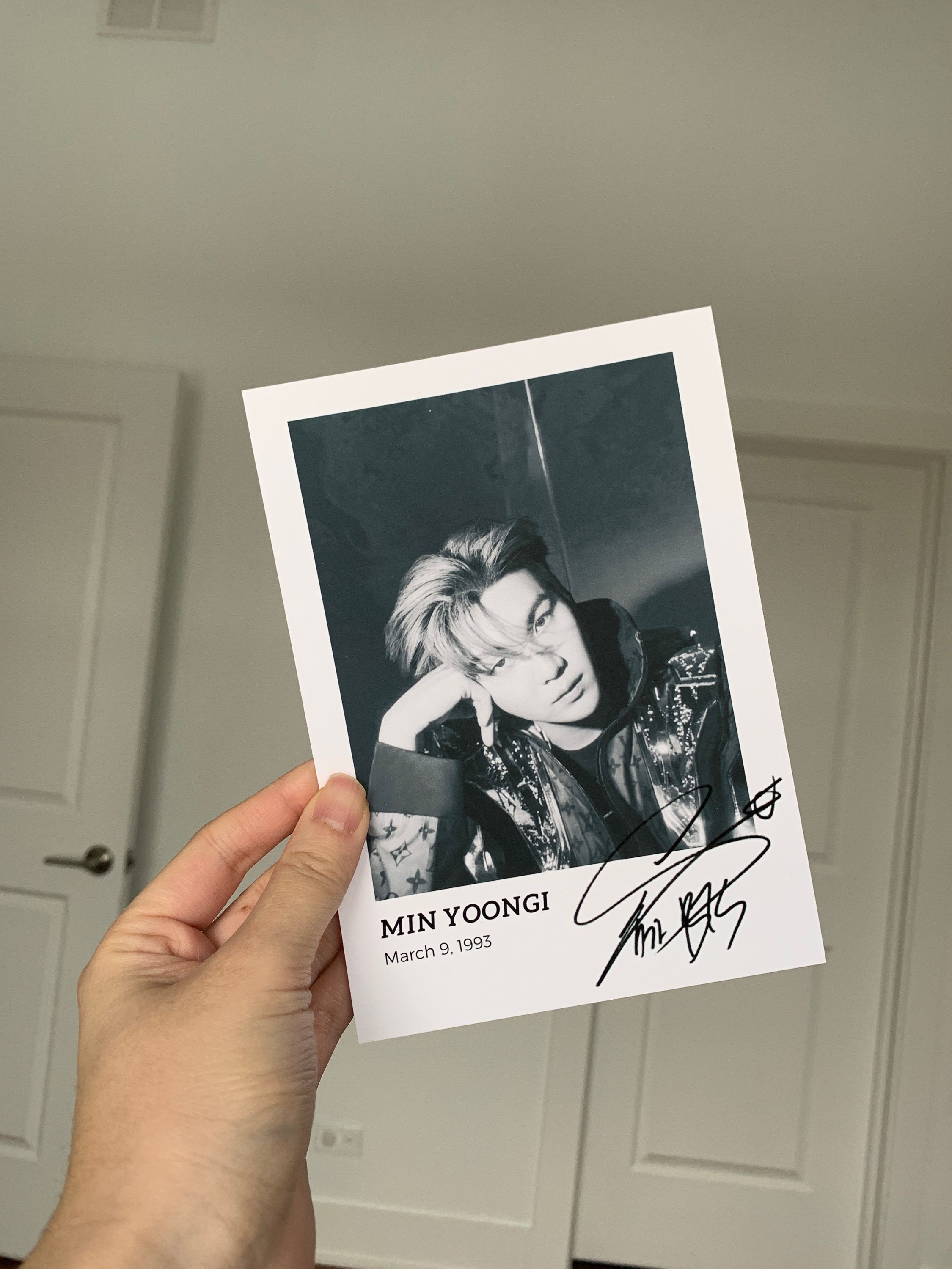 BTS Suga Art Print With His Signature for Decorating Room Wall - Etsy ...