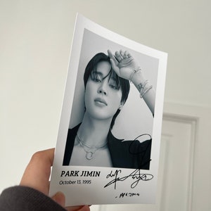 BTS JM Art Print With His Signature for Decorating Room Wall ...
