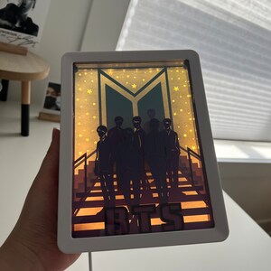 BTS With Logo Lightbox || 3D Papercut Lightbox || Shadow Box || Night ...
