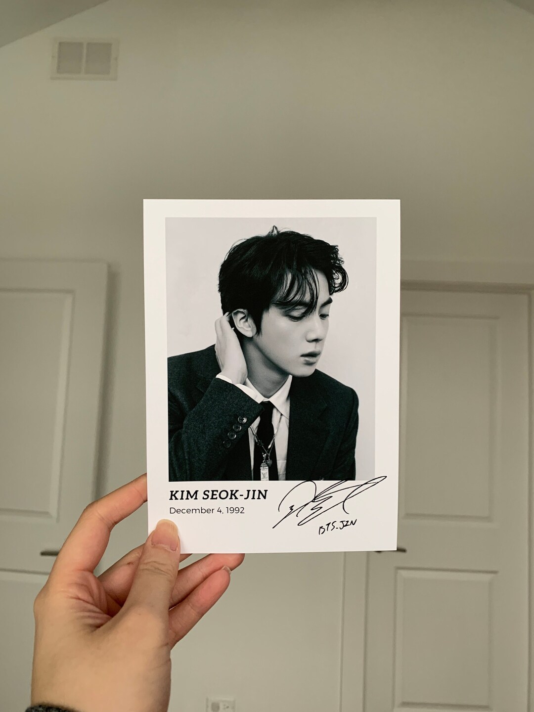 BTS Jin Art Print With His Signature for Decorating Room Wall - Etsy
