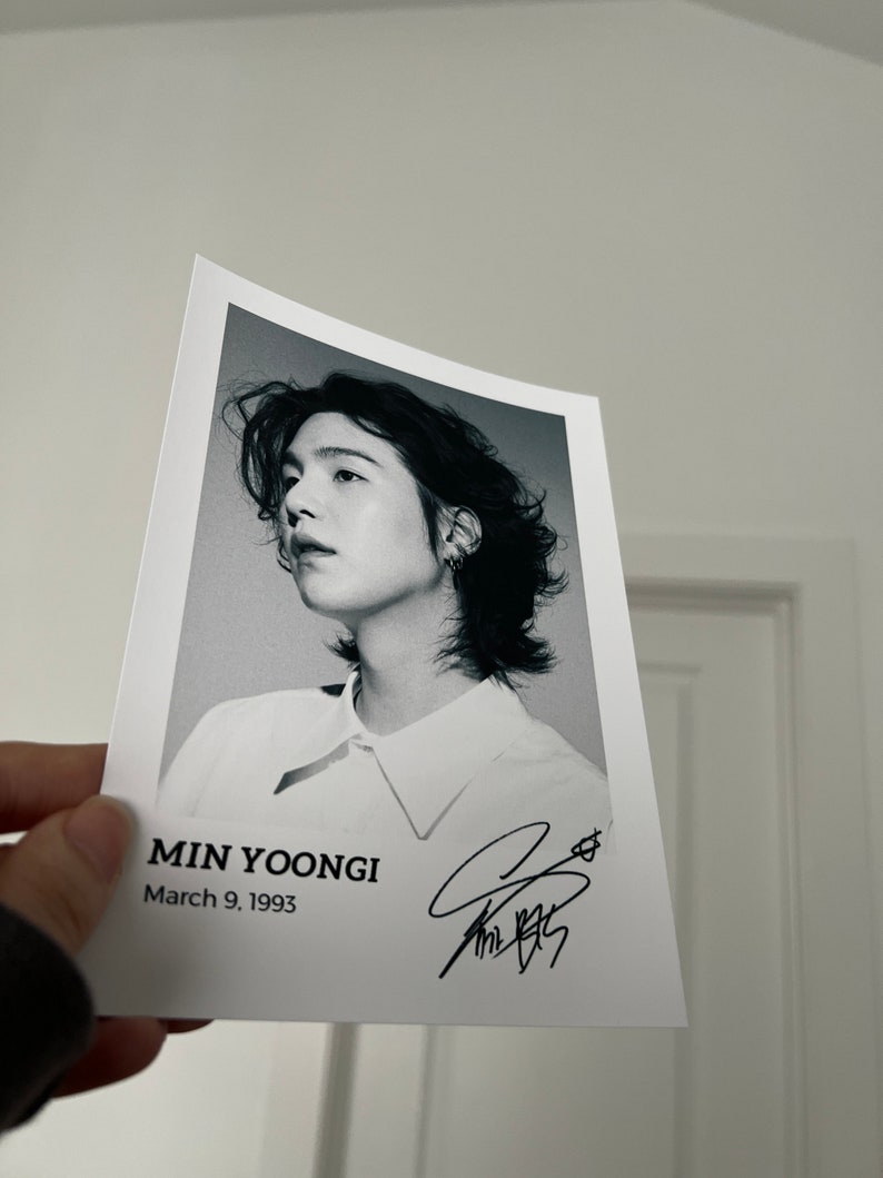 BTS SUGA Art Print With His Signature for Decorating Room Wall ...