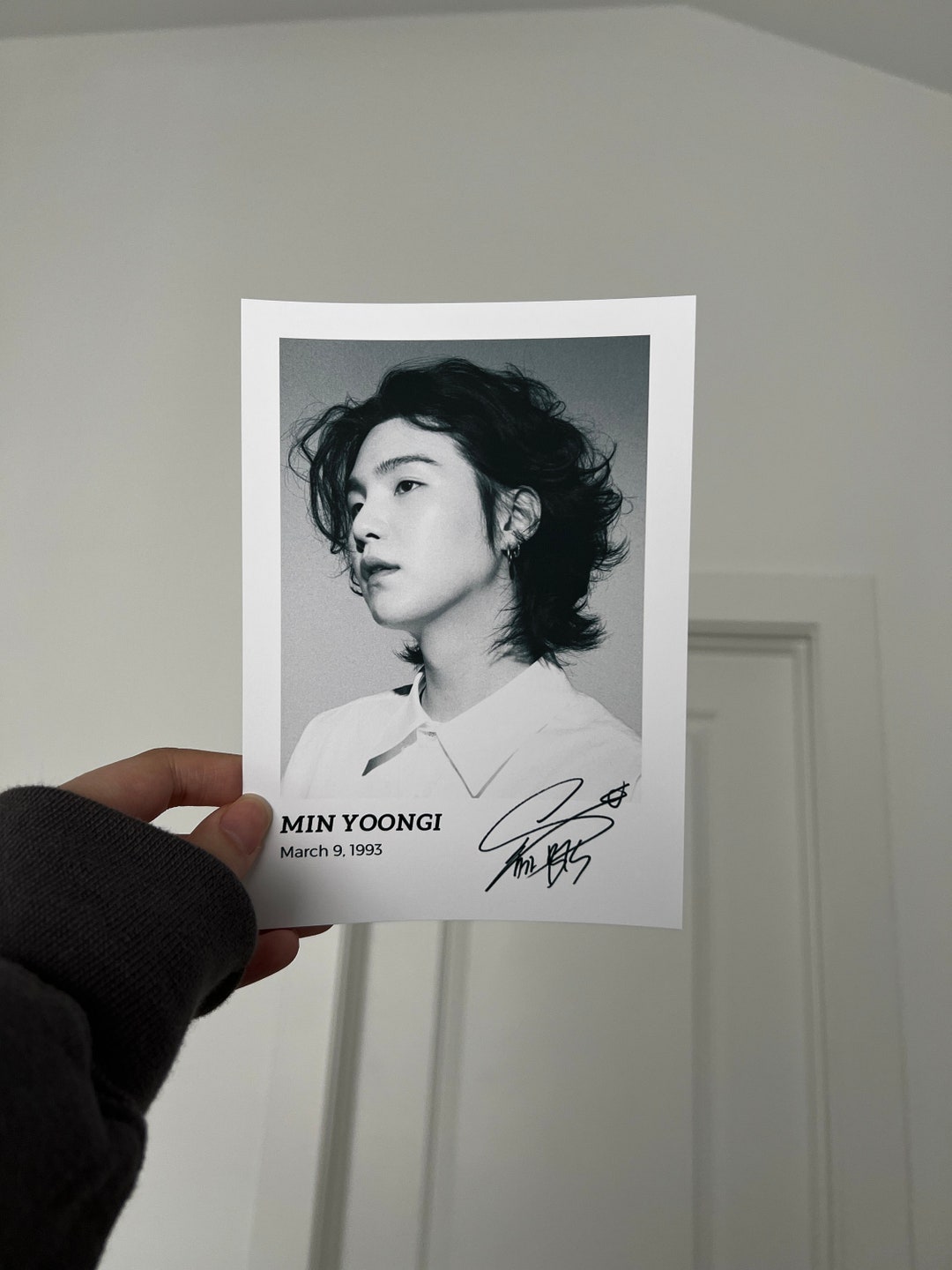 BTS SUGA Art Print With His Signature for Decorating Room Wall ...