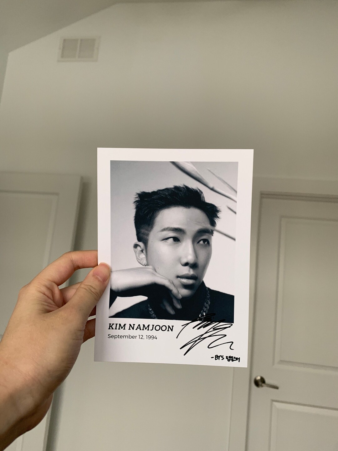 BTS RM Art Print With His Signature for Decorating Room Wall Aesthetic ...