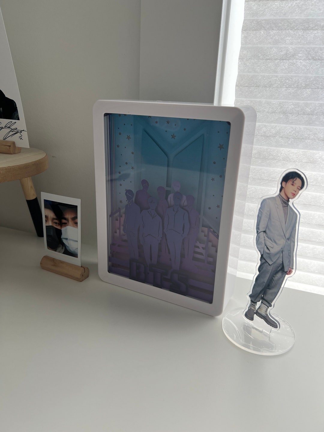 BTS With Logo Lightbox || 3D Papercut Lightbox || Shadow Box || Night ...