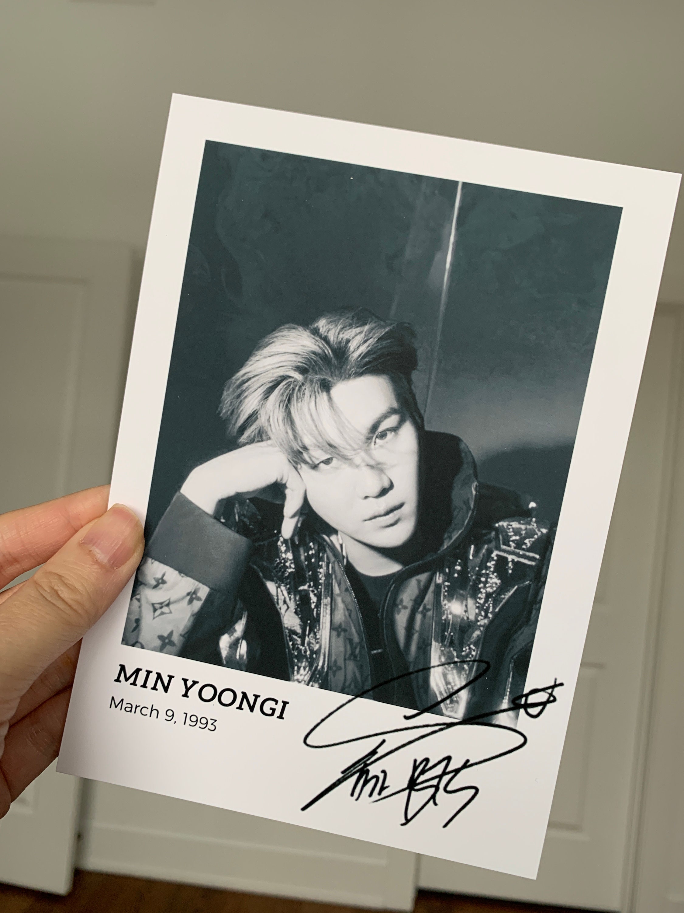 BTS Suga Art Print With His Signature for Decorating Room Wall - Etsy ...