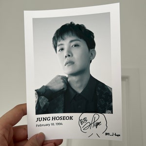 BTS JHOPE Art Print With His Signature for Decorating Room Wall ...