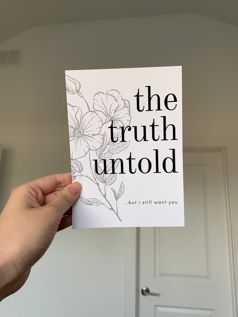BTS the Truth Untold Art Print: Minimalist Floral Room Decor - Etsy