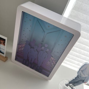 BTS With Logo Lightbox || 3D Papercut Lightbox || Shadow Box || Night ...