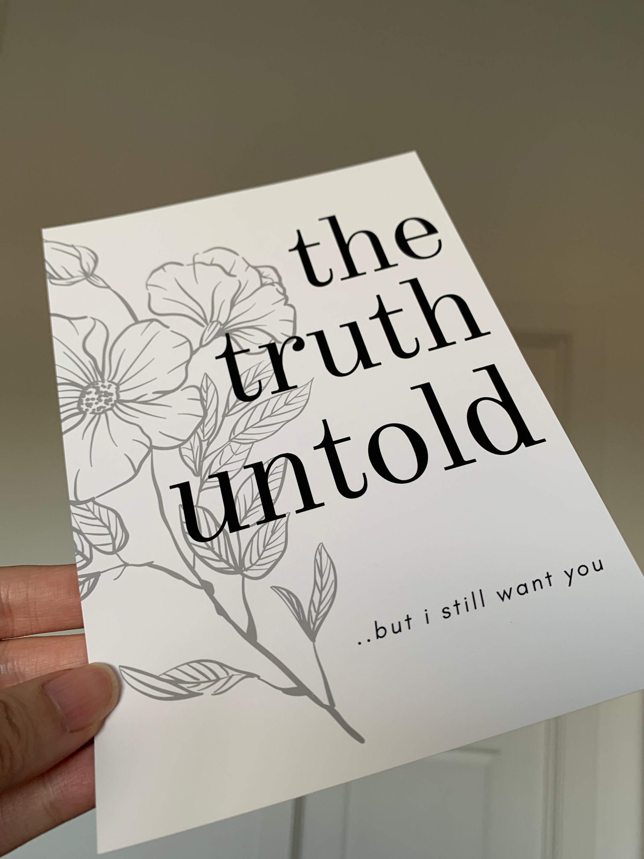 BTS the Truth Untold Art Print: Minimalist Floral Room Decor - Etsy