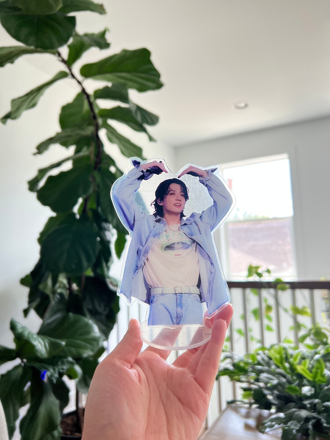 JK Doing a Heart Acrylic Sandee || 15cm Tall (covered With a Plastic ...