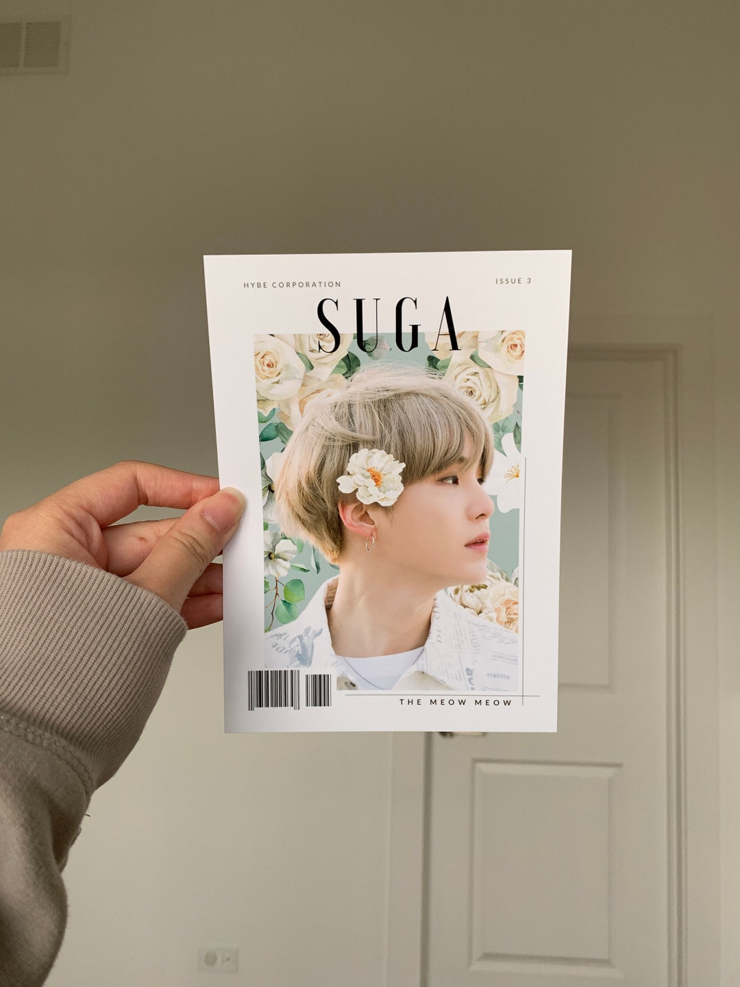 BTS Suga Floral Art Print for Wall Decor || Summer Magazine Collection ...