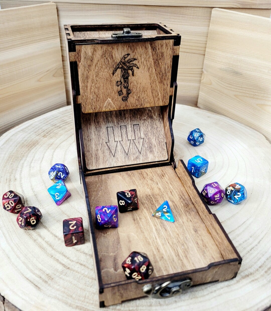 Hinged Dice Tower: Lich Zombie Hand Design - Etsy