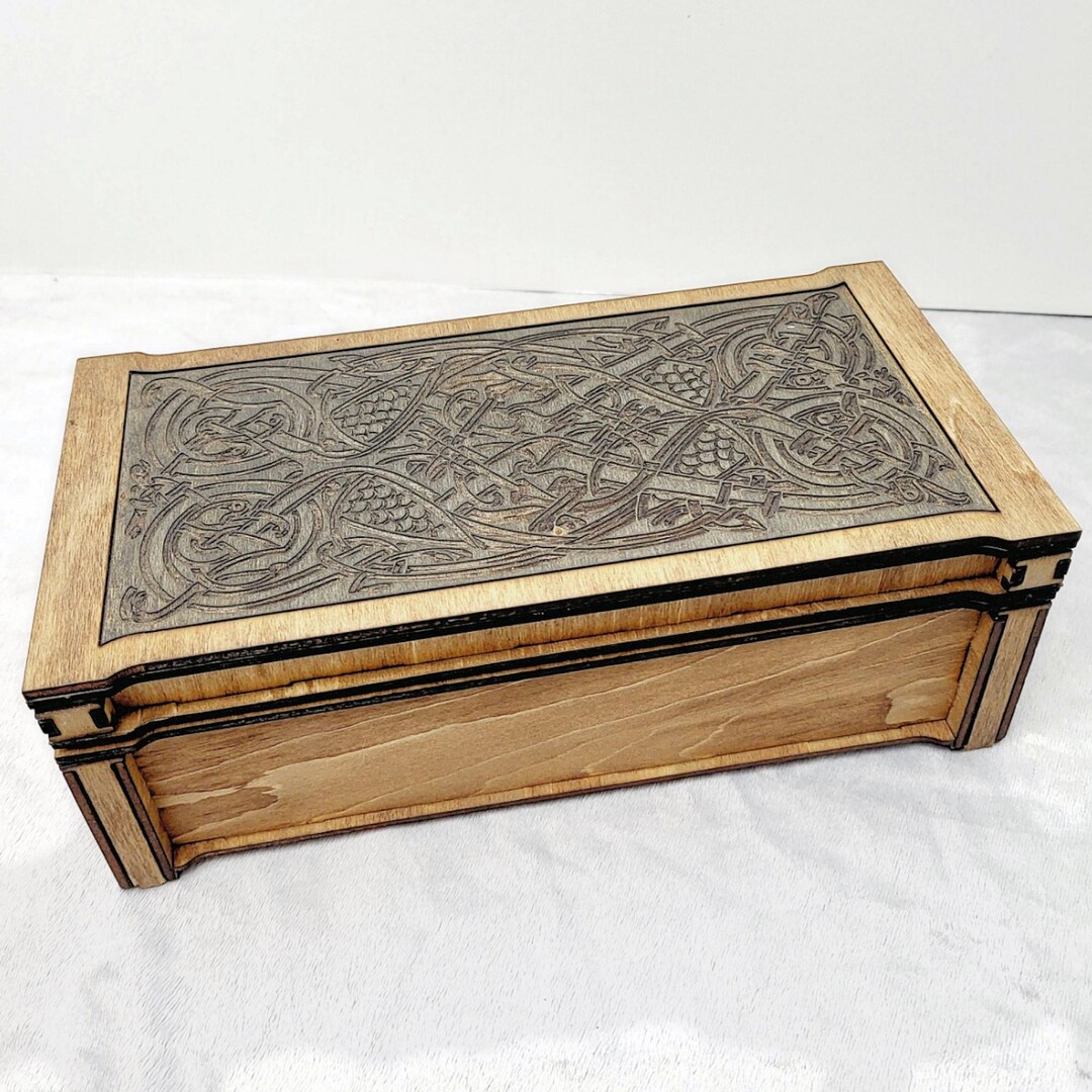Celtic Inlay Wooden Box - Etsy