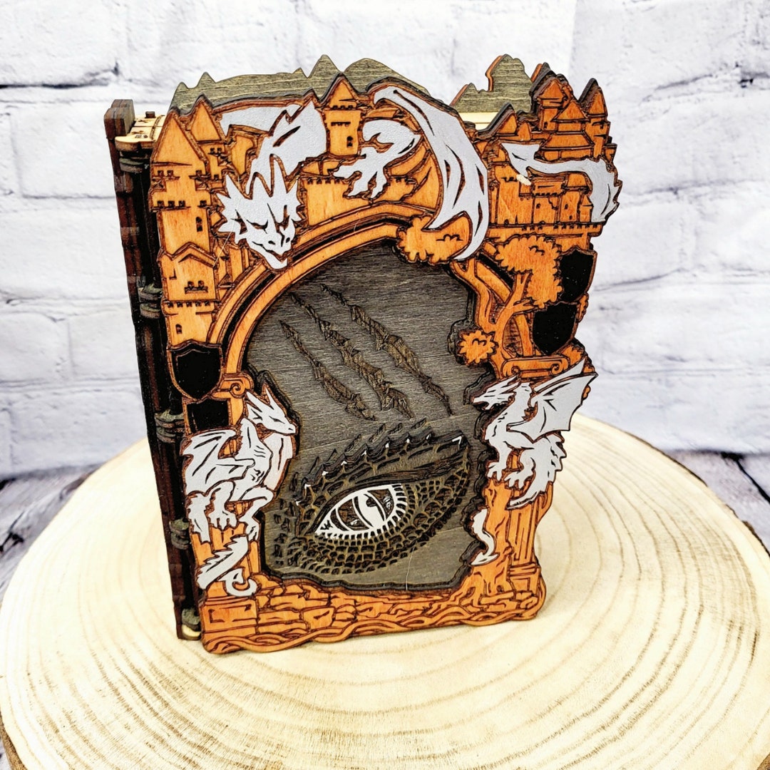 Dragon Castle Eye Faux Book Deck Box - Etsy