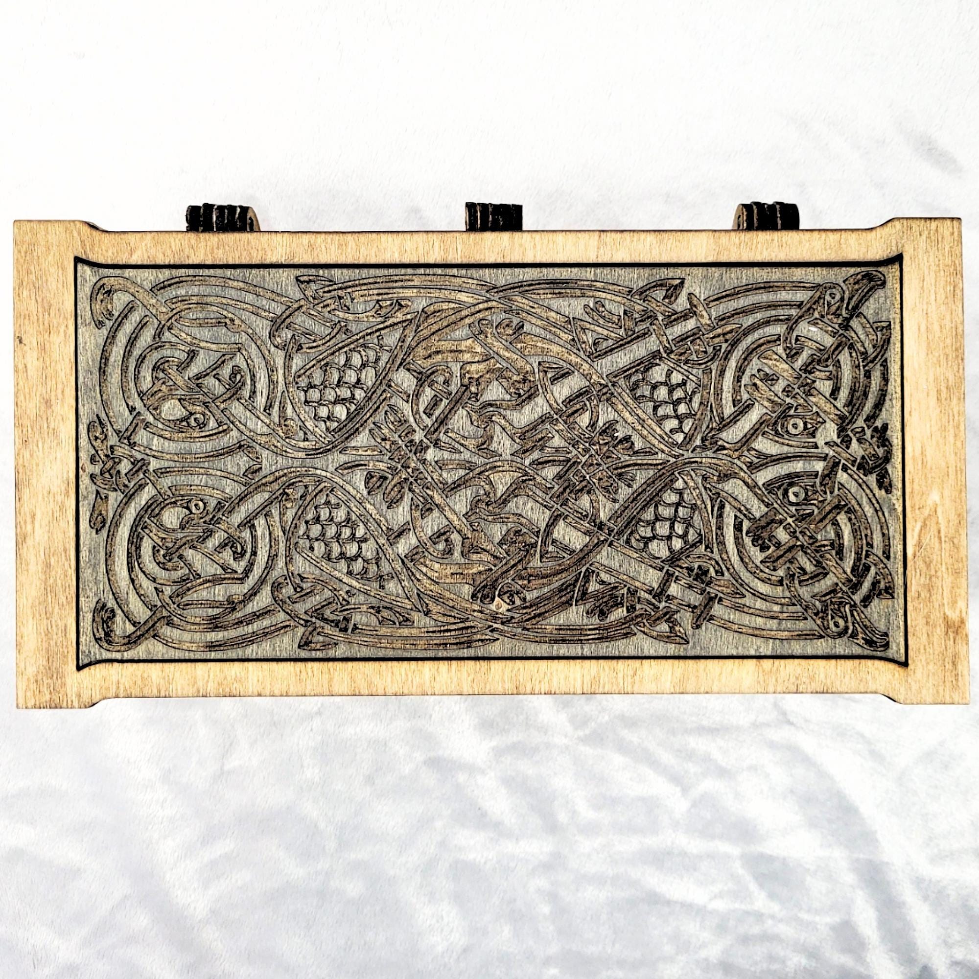 Celtic Inlay Wooden Box - Etsy