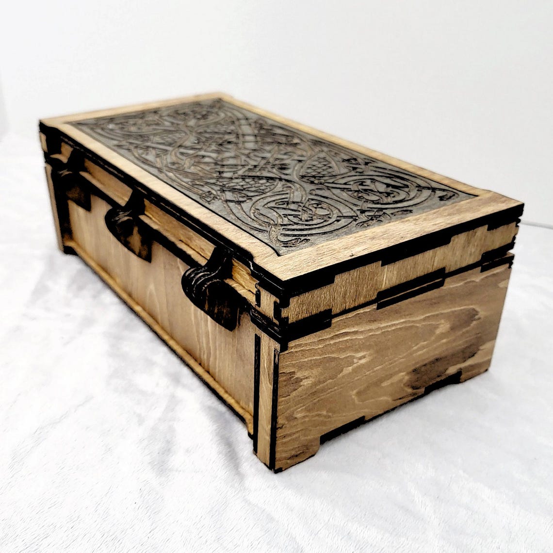 Celtic Inlay Wooden Box - Etsy