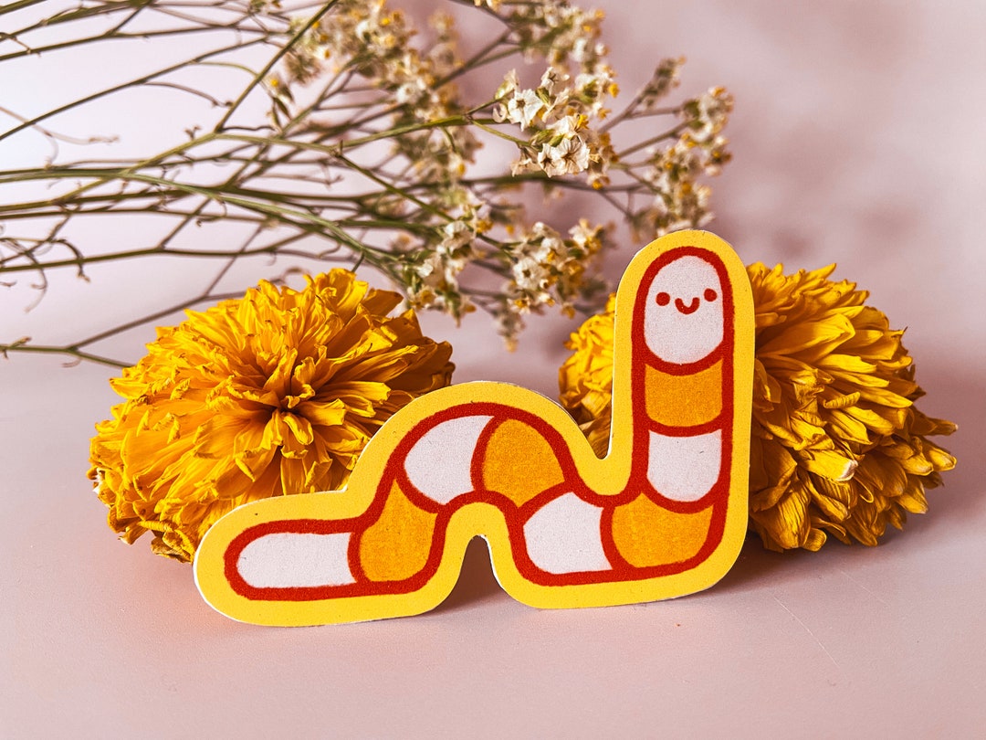 Lil Small Cute Doodle Worm Matte Vinyl Sticker Decal - Etsy
