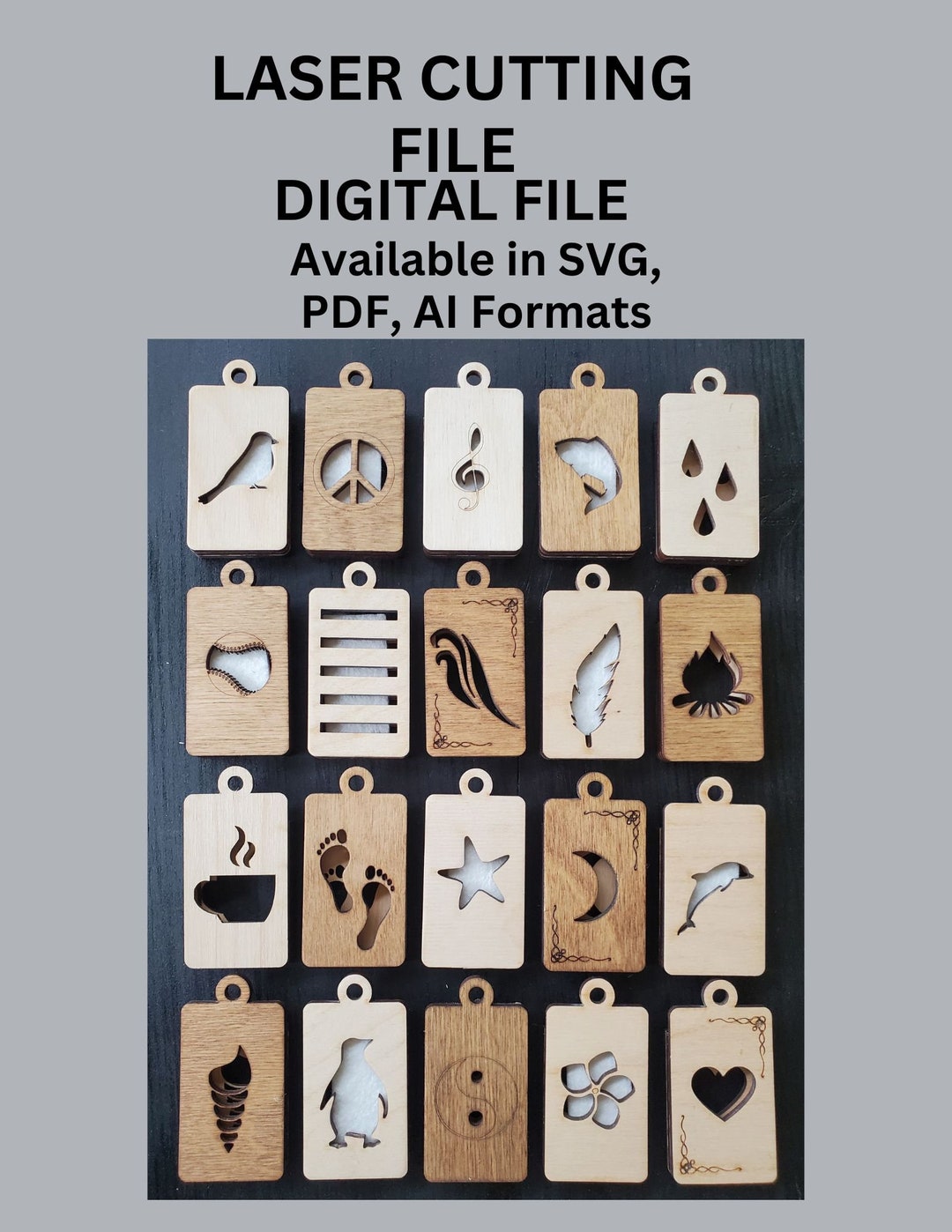 Complete Bundle of 80 Air Freshener Designs, Laser Cut Files, Scrap ...