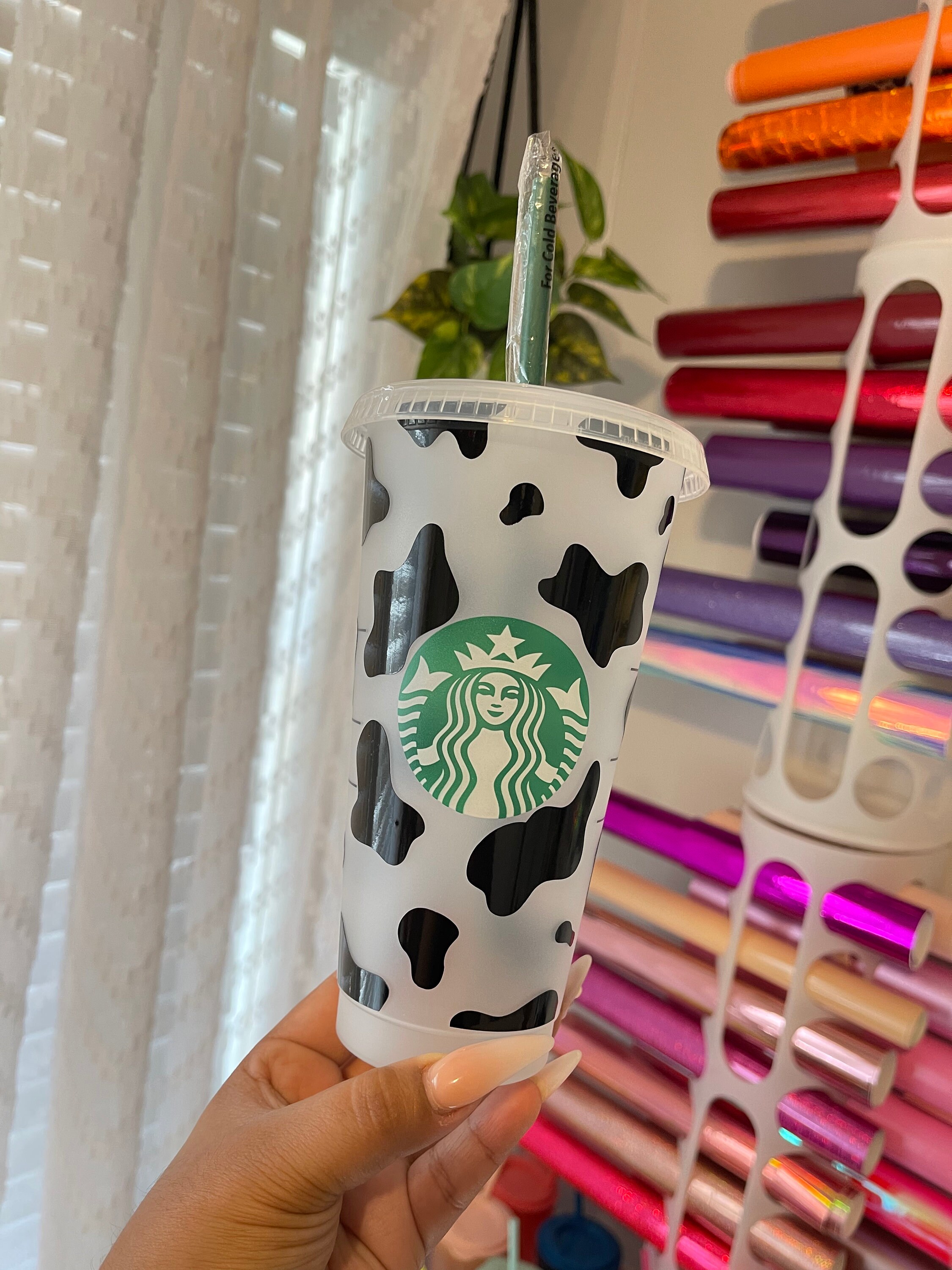 Cow Print Starbucks Cup / Cow Print Reusable / Starbucks Cup / - Etsy
