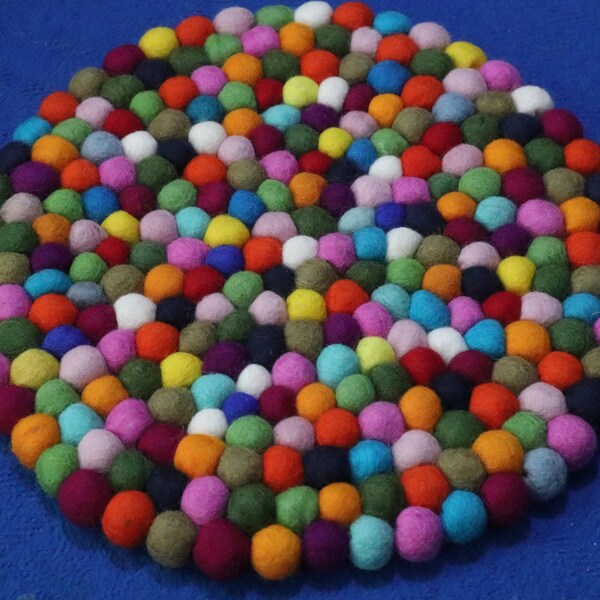 Felt Ball Rug - Etsy