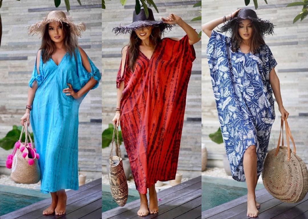 Kaftan Dress, Maxi Caftan, Clothing Design, Hole Tie Sleeve Detail ...