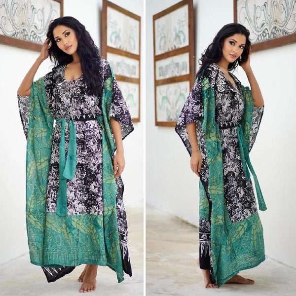 Kaftan Dress, Hand Deep Dye, Maxi Dress, Boho Caftan, Vacation, in ...