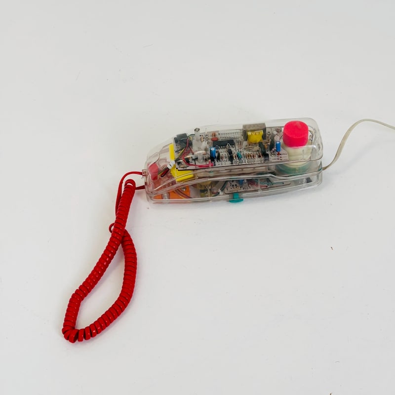 90s Clear Telephone - Etsy