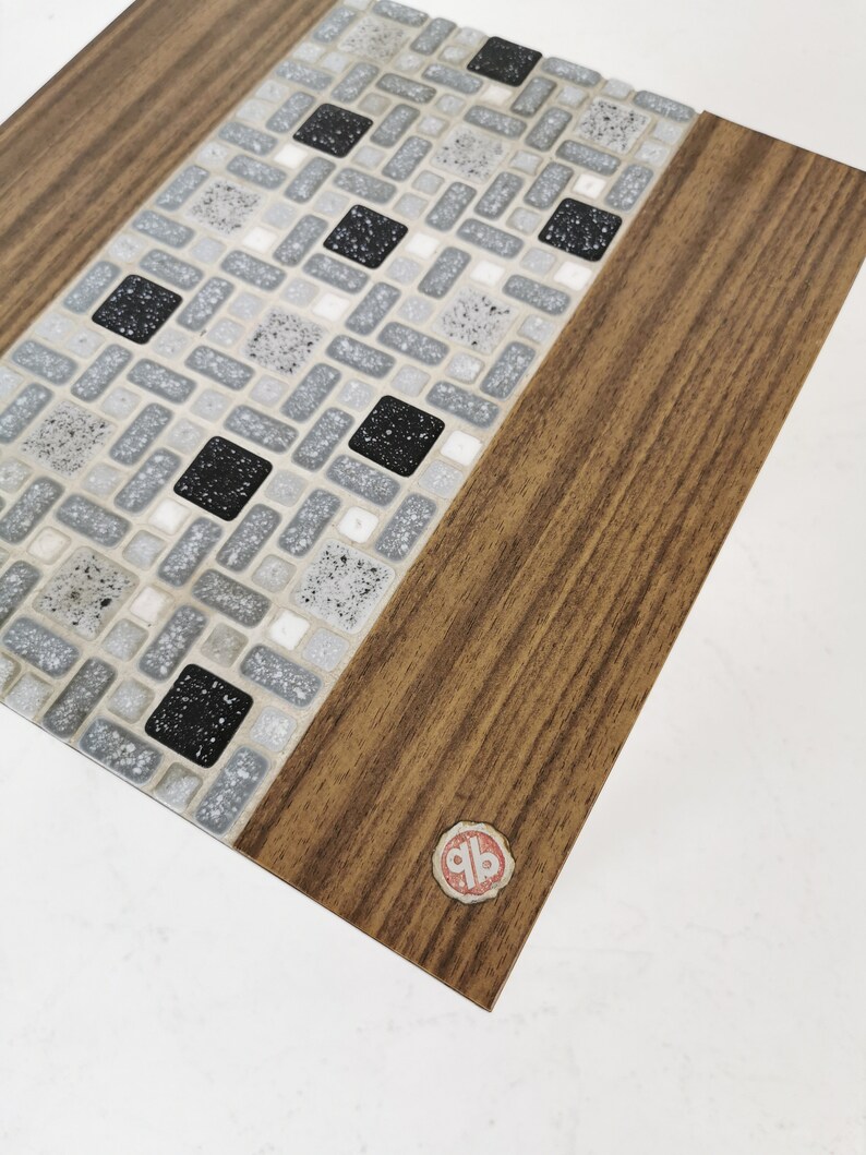 60s-70s Mosaic Plant Table, Side Table Midcentury Plant Riser With ...