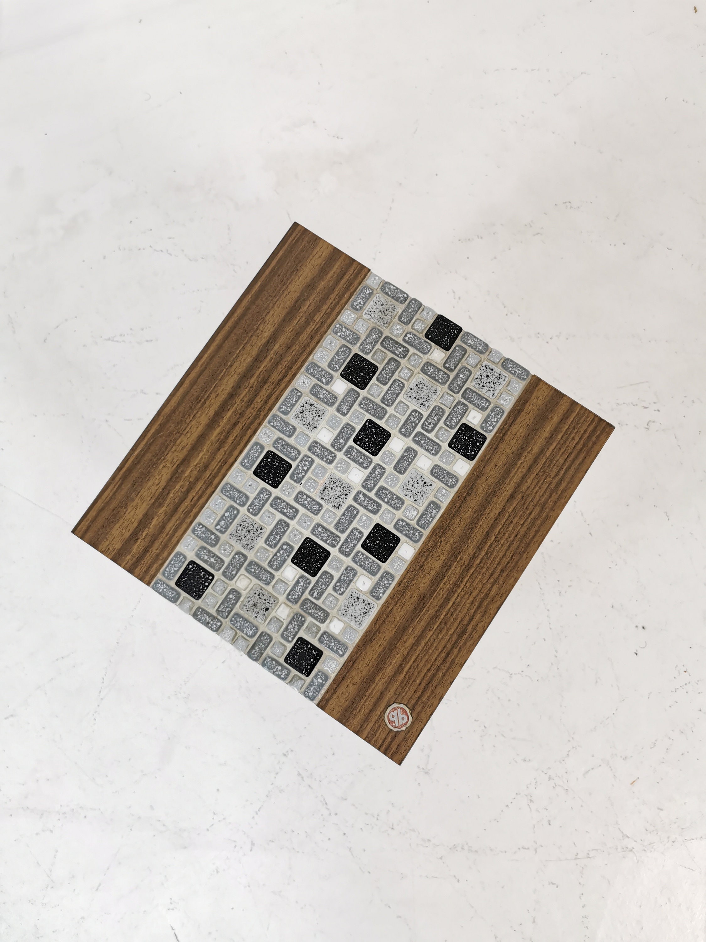 60s-70s Mosaic Plant Table, Side Table Midcentury Plant Riser With ...