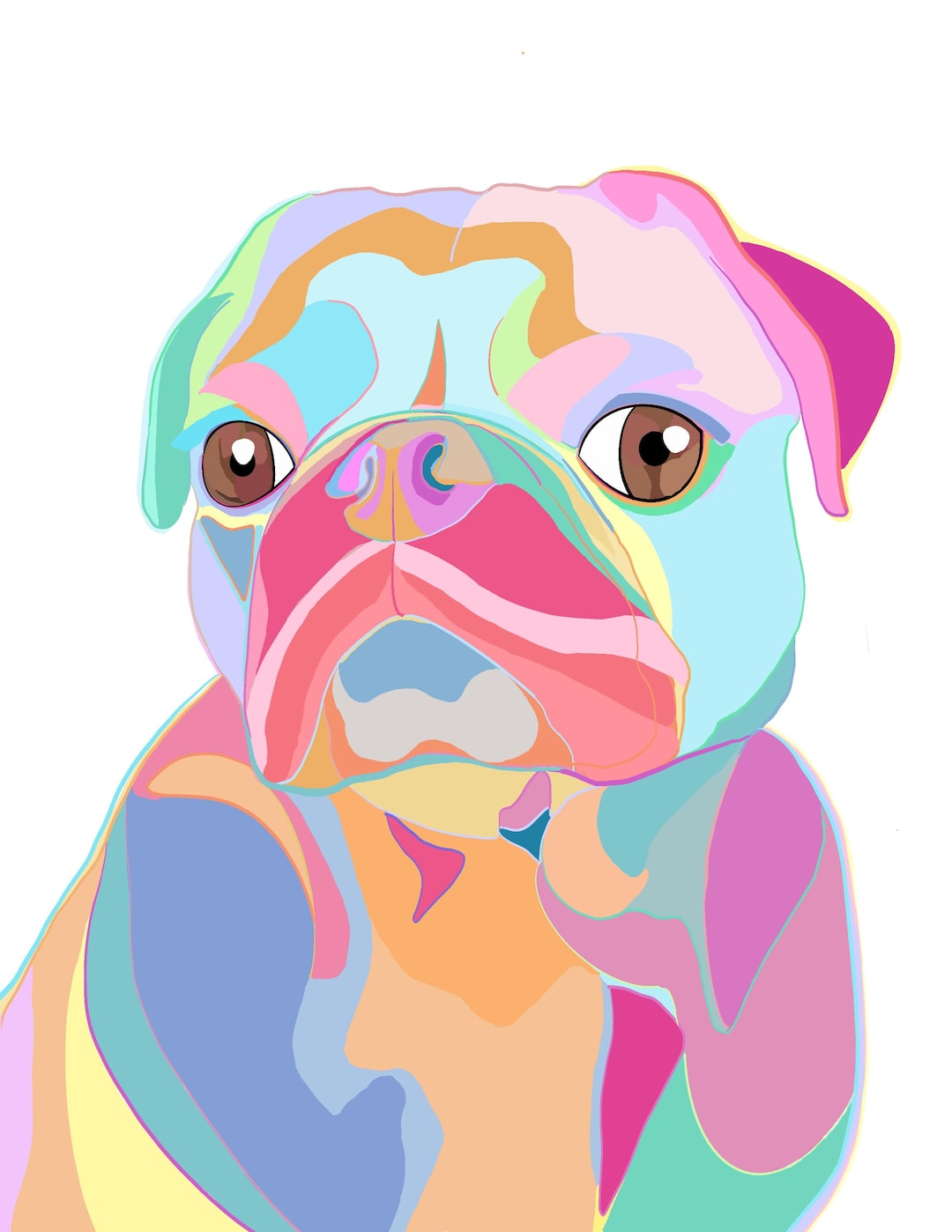 Custom Pop Art Pet Portrait Illustration, Printable Digital File PNG ...