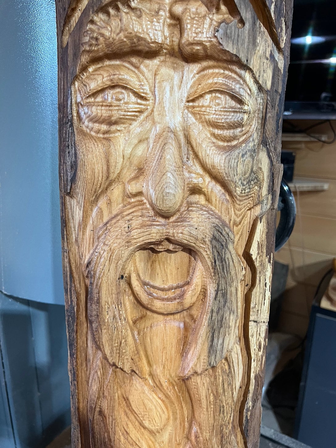 Wood Spirit Carving, Art, Tree Spirit, Cottage Decor Birthday Gift - Etsy