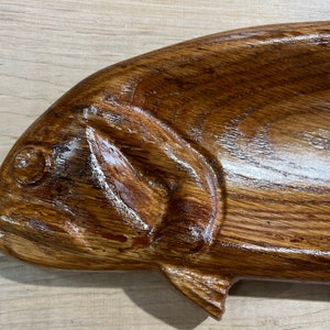 Incredible Trout/fish Carving From a Wormy White Oak, Fish Carving ...