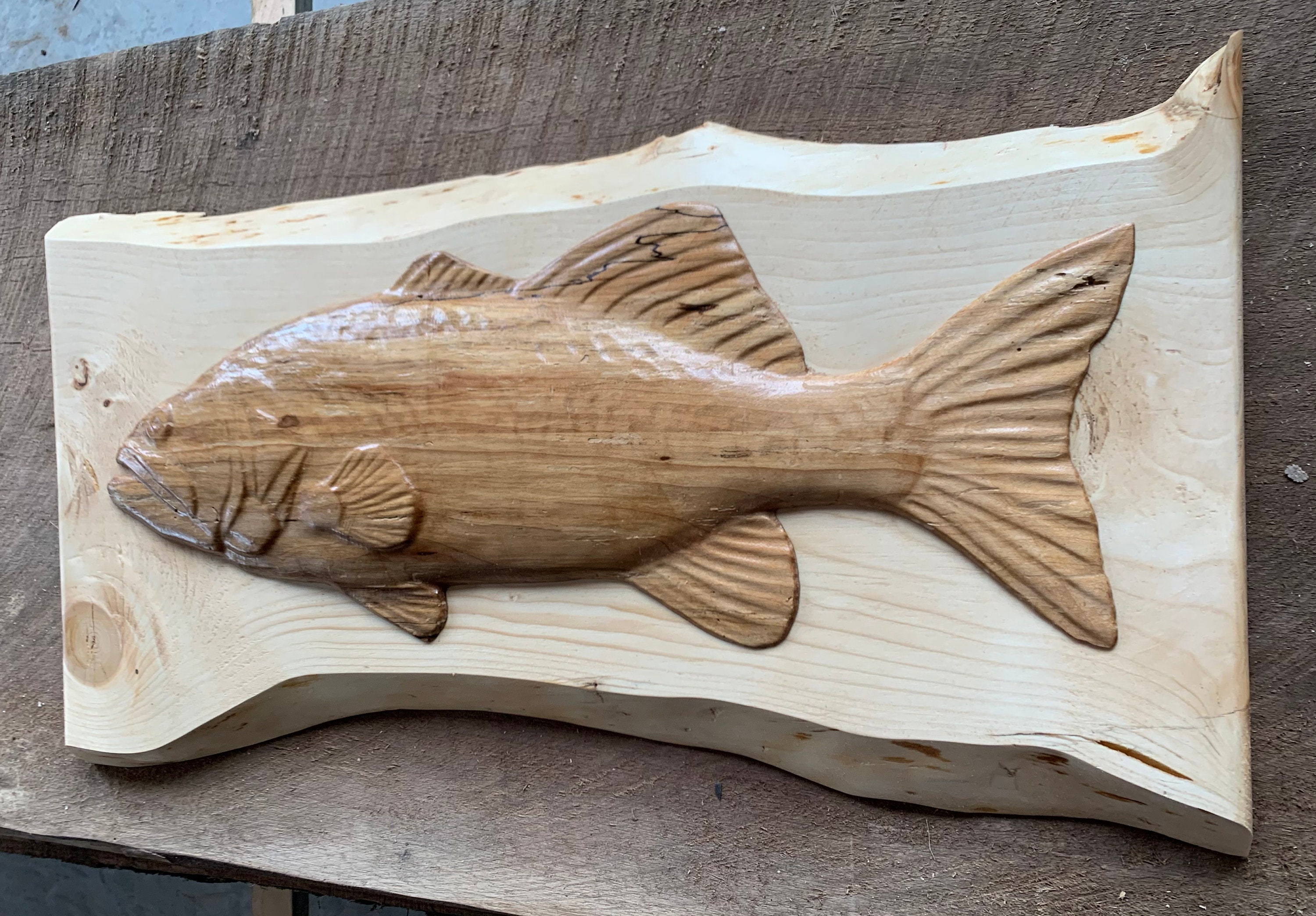 Fish Decor, Wood Carving, Wood Carving Wall Art,wood Carving Art, Fish ...