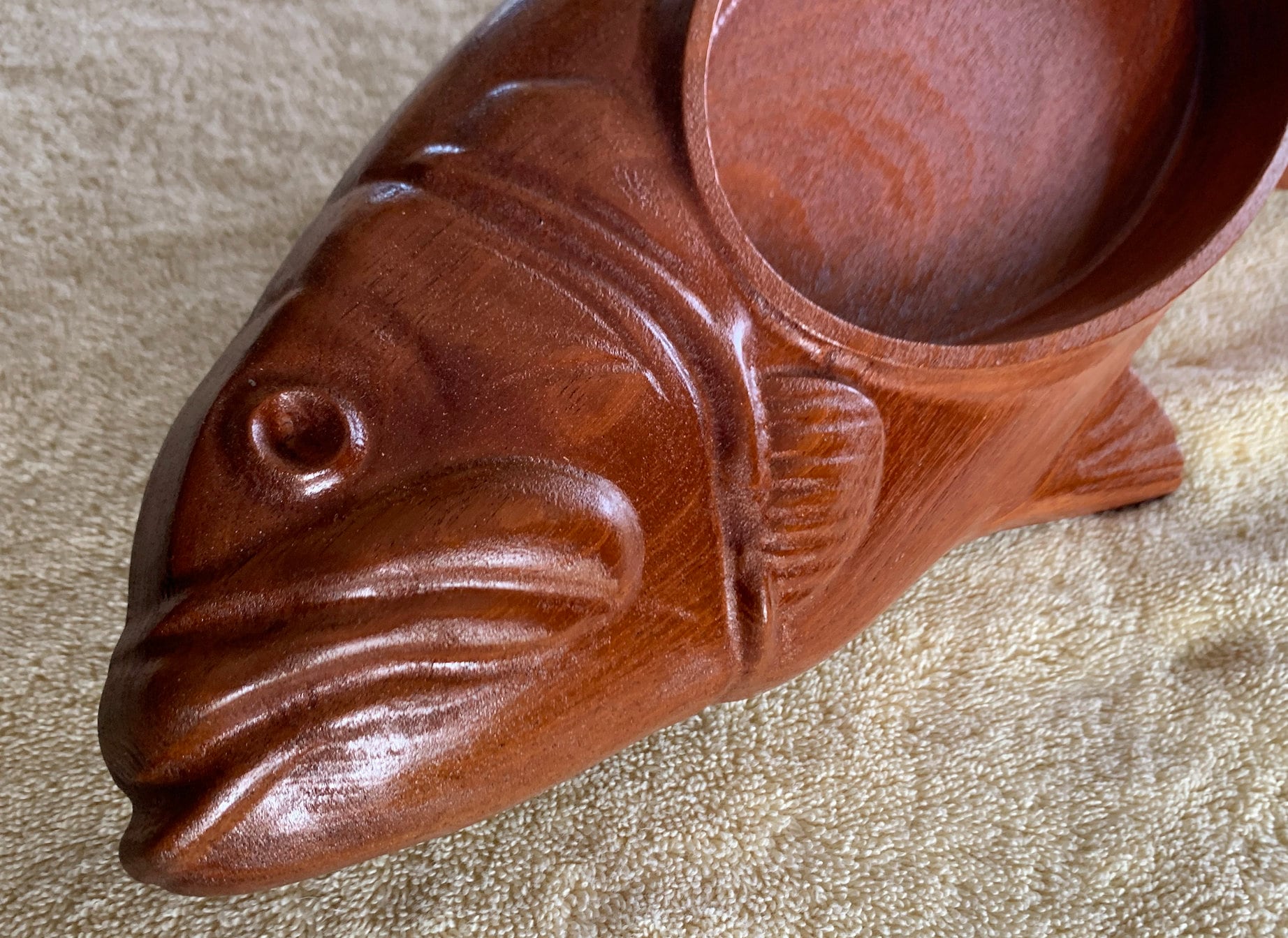 Fish Wood Carving/largemouth Bass/ Serving Platter/wood Carving,wood ...
