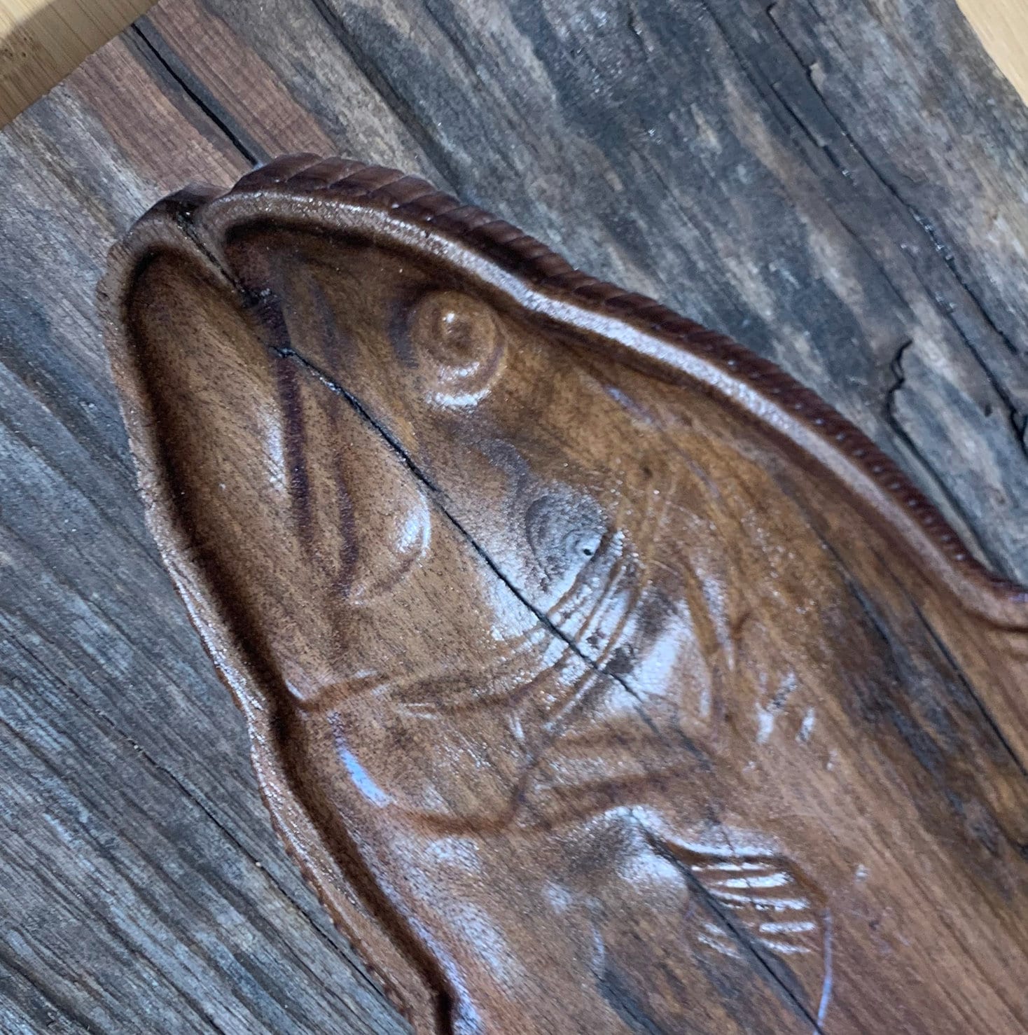 Fish Decor, Wood Carving, Wood Carving Wall Art,wood Carving Art, Fish ...