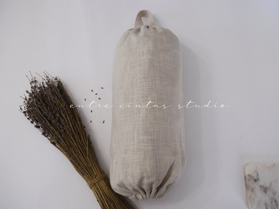 Linen Plastic Bag Holder, Kitchen Decor Organization, Kitchen Pantry ...