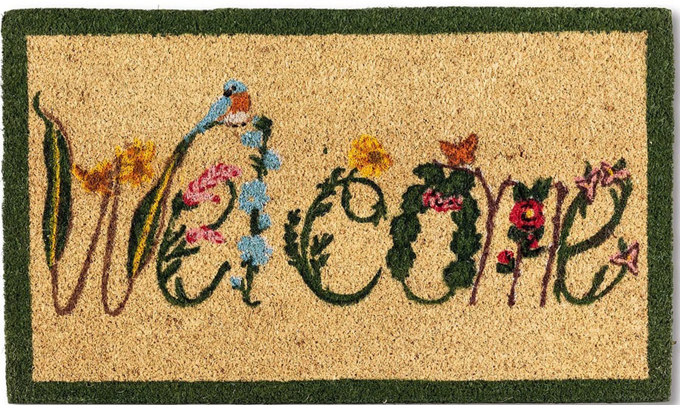 Beautiful Flowers Welcome Doormat Cute Garden Mat Flower | Etsy