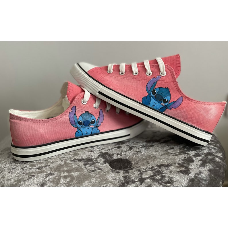 Disney Custom Canvas Trainers Stitch - Etsy